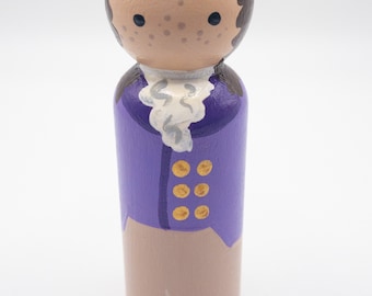 King George III from Hamilton Wooden Peg Doll | Etsy