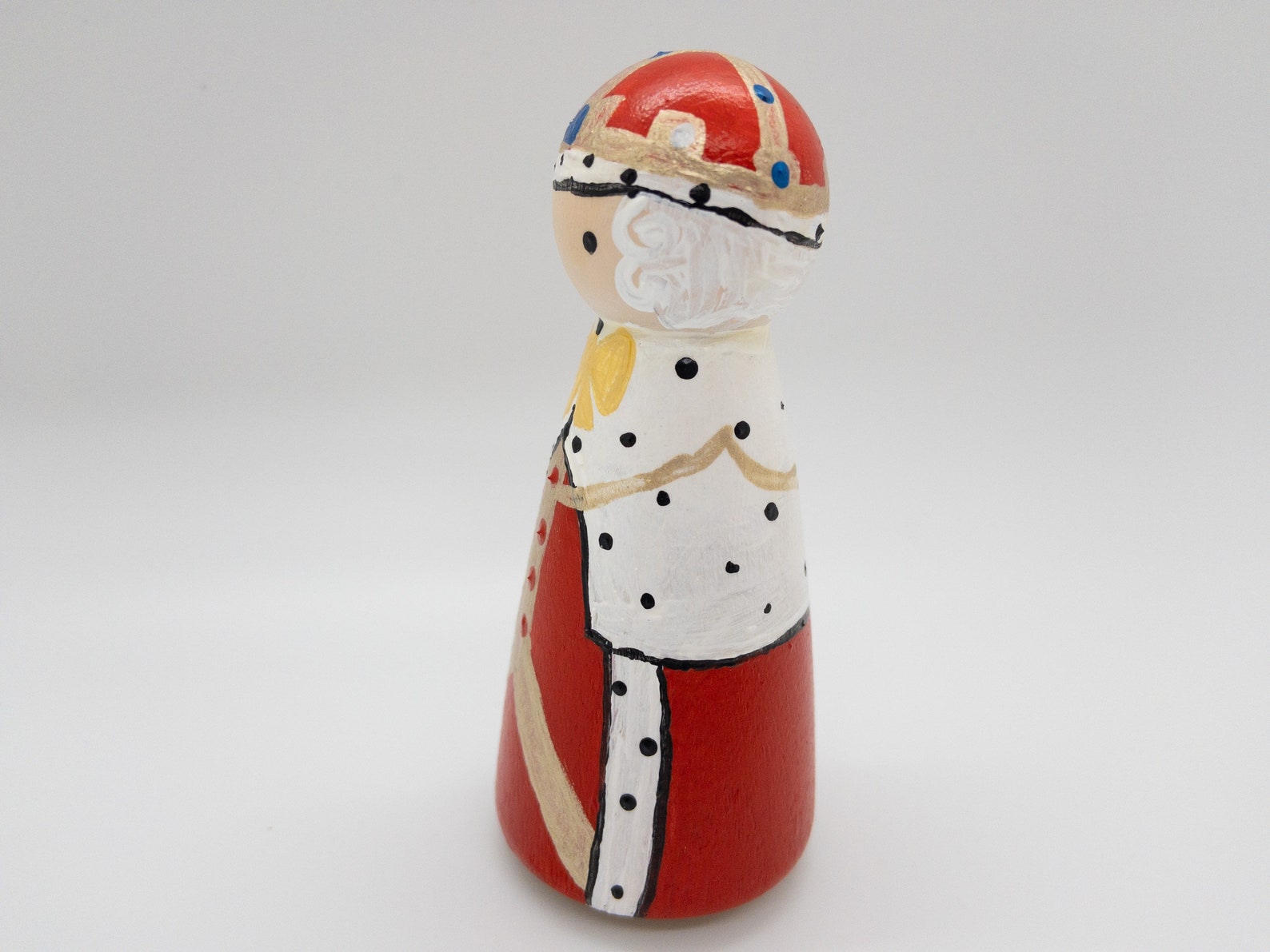 King George III (from Hamilton) Wooden Peg Doll - Etsy