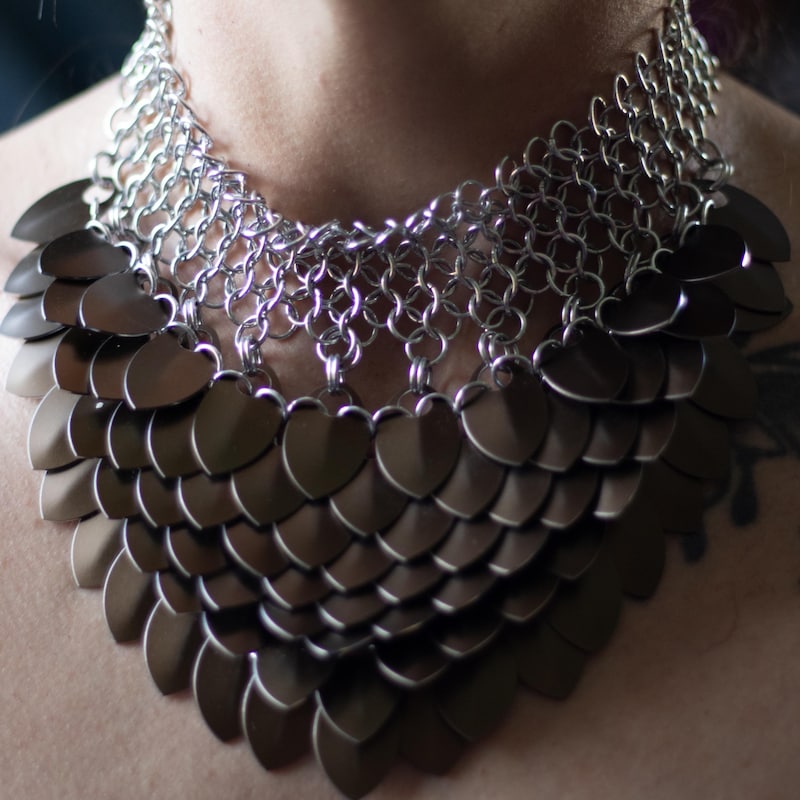Scale Mail Necklace - Etsy