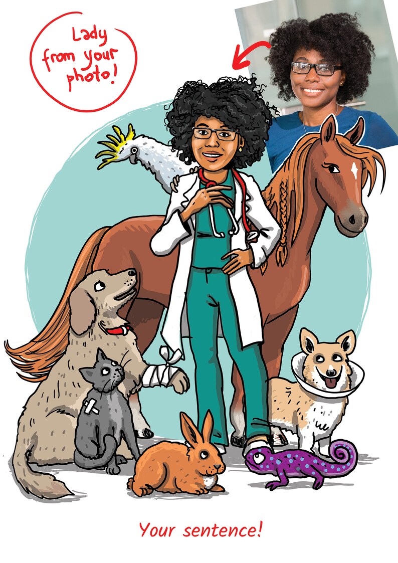 Personalized Portrait, Custom Illustration, Your Photo on My Draw ...