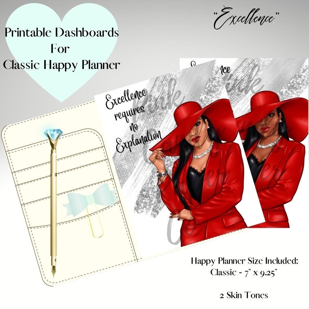 Excellence/digital Dashboard/classic Happy Planner/digital Planner ...