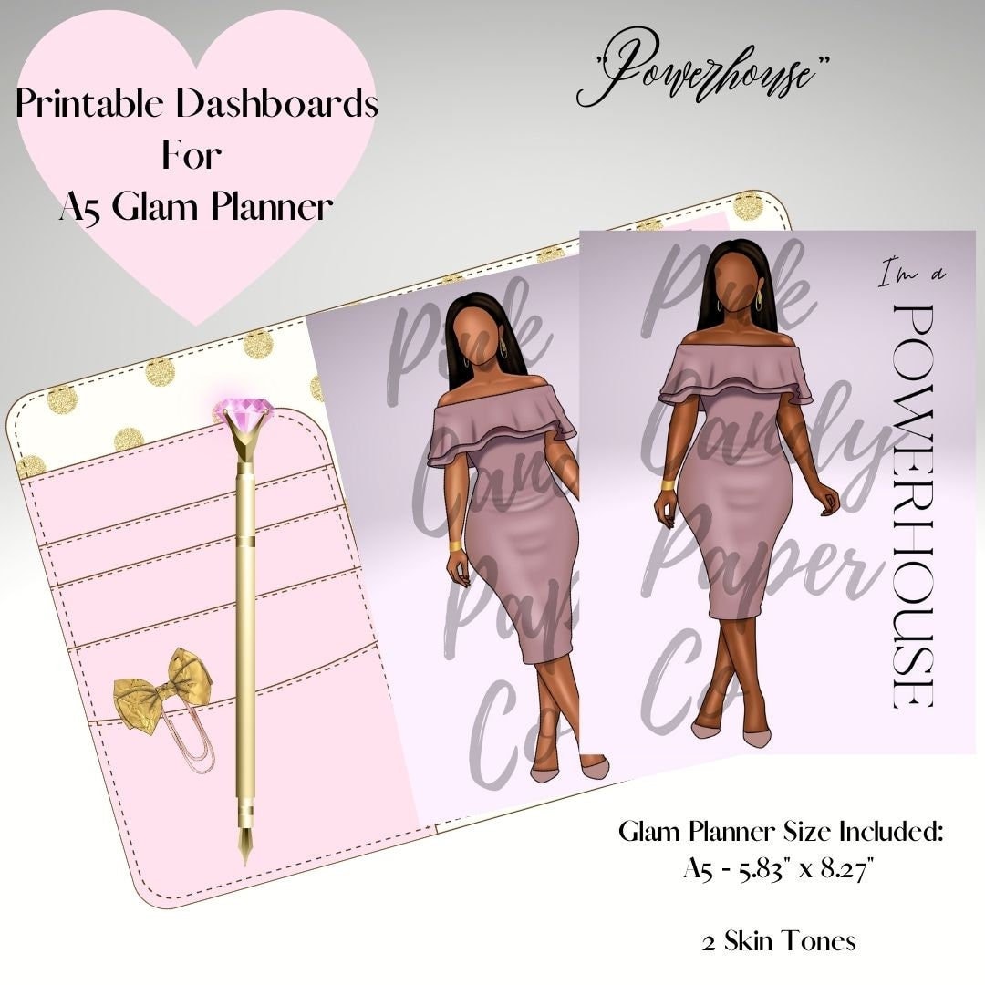 Powerhouse/digital Dashboard/a5/digital Planner Dashboards/ Printable ...