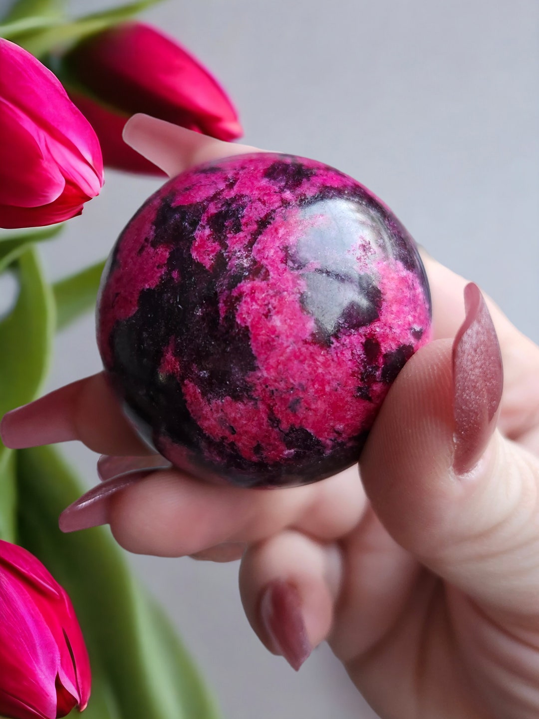 Jade Peach Blossom Sphere - Etsy