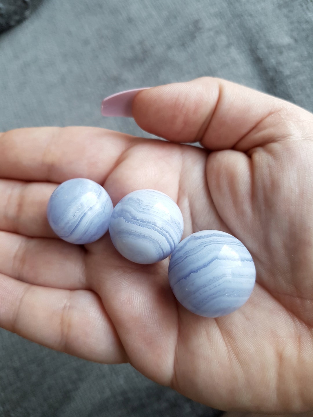 ONE Blue Lace Agate Sphere - Etsy