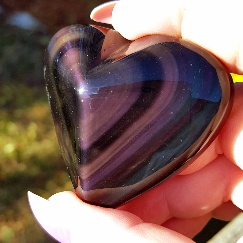 Home Décor Home & Living Rocks & Geodes Obsidian Rainbow Obsidian ...