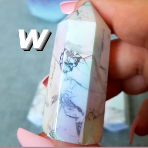 ONE - Chunky Aura Howlite Points - Etsy