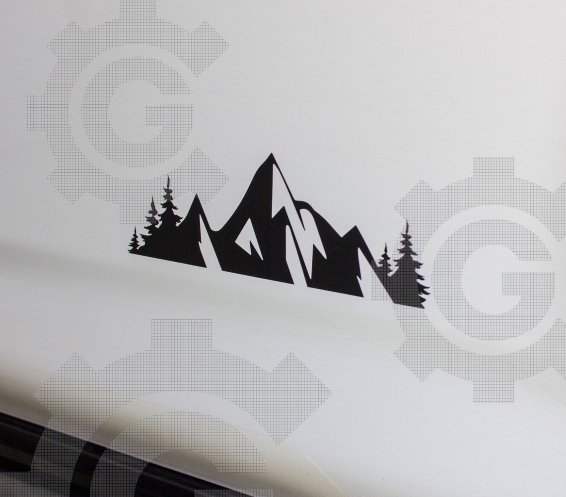 High Quality Mountain Tree Adventure Vinyl Decal - Etsy