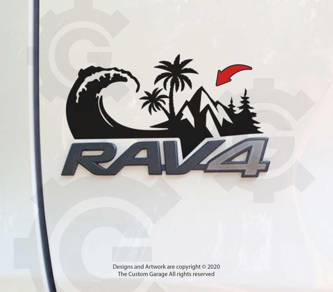 Beach, Wave, Mountains Vinyl Decals for RAV4 Badge 2014-2025 - Etsy