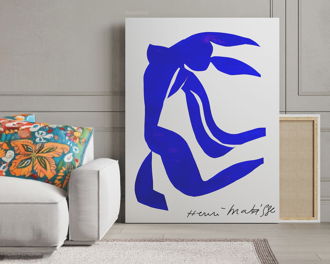 Matisse Blue Woman, Matisse Following Hair Art Print, Henri Matisse Nu ...