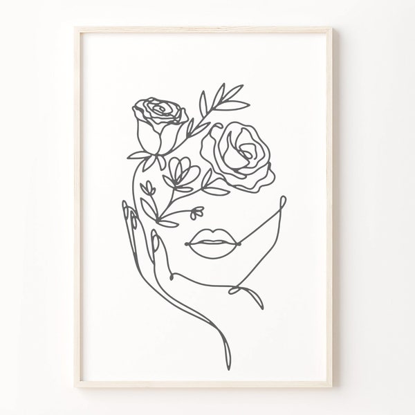 Female Line Drawing - Etsy