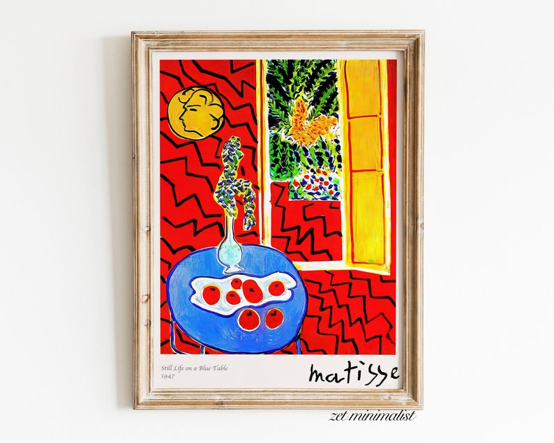 Henri Matisse Still Life on a Blue Table 1947 Vintageretro - Etsy