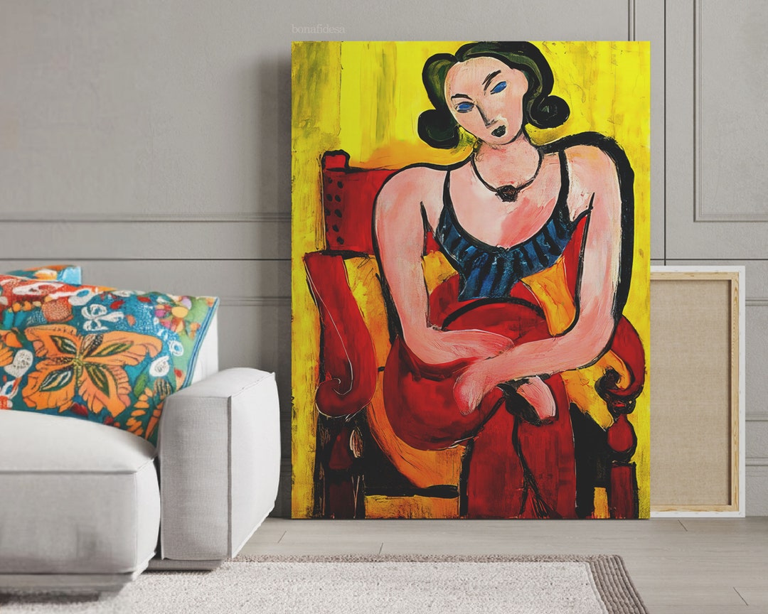 Henri Matisse Woman With Blue Bodice - Etsy