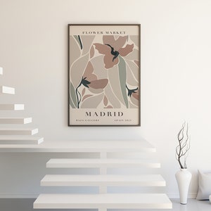 Madrid Poster, Spain Travel Poster, Spain Watercolor Wall Art, Flower ...