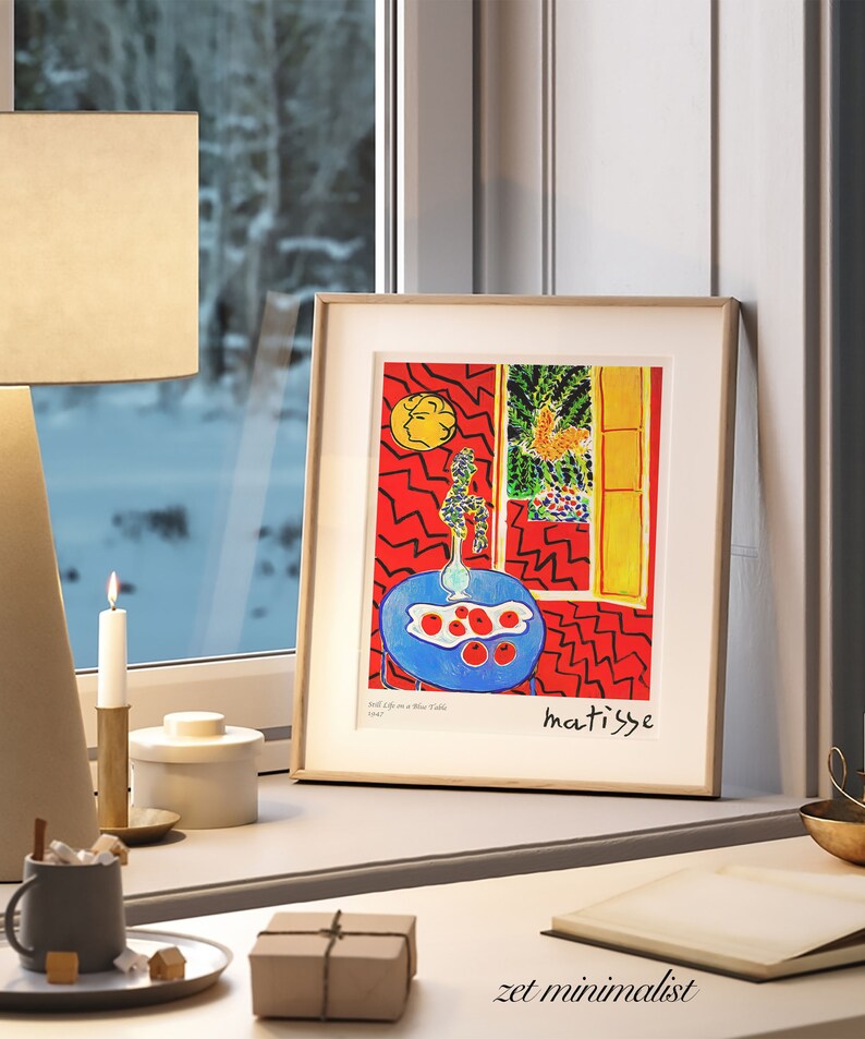 Henri Matisse Still Life on a Blue Table 1947 Vintageretro - Etsy