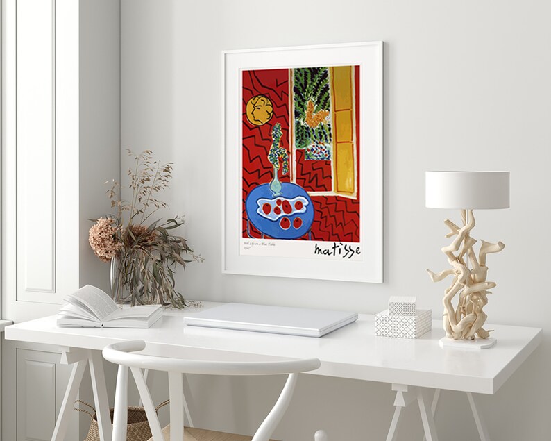 Henri Matisse Still Life on a Blue Table 1947 Vintageretro - Etsy