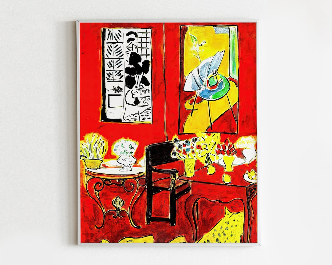 Henri Matisse Large Red Interior - Etsy