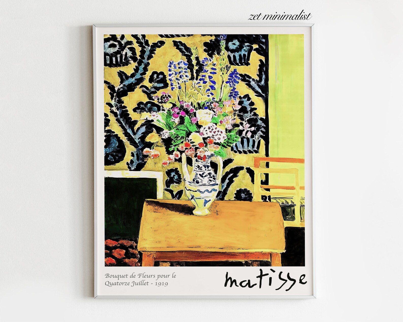 Henri Matisse Flowers in Vase Botanical Painting Print - Etsy