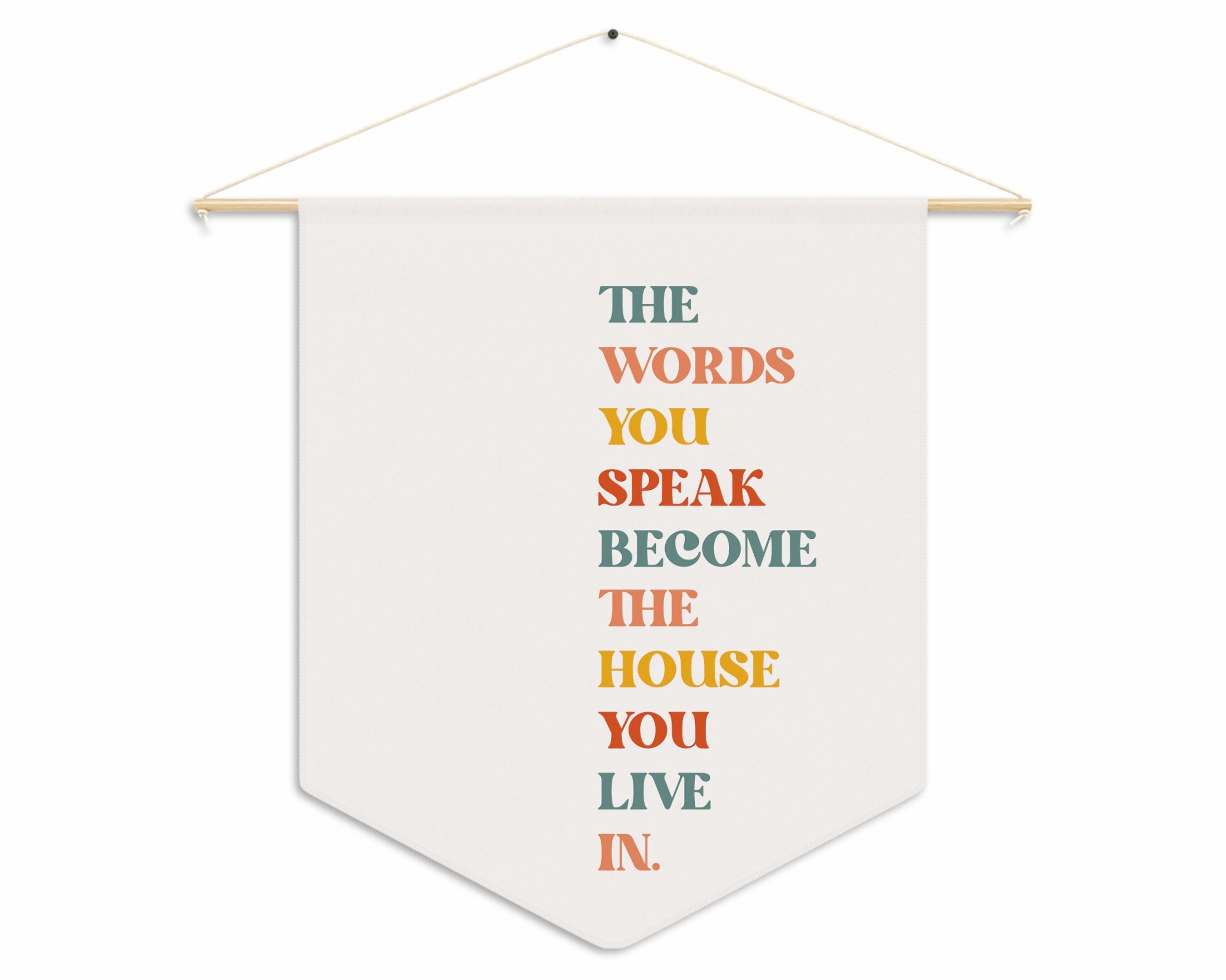 Manifestation Pennant Flag Wall Banner, Positive Affirmations ...