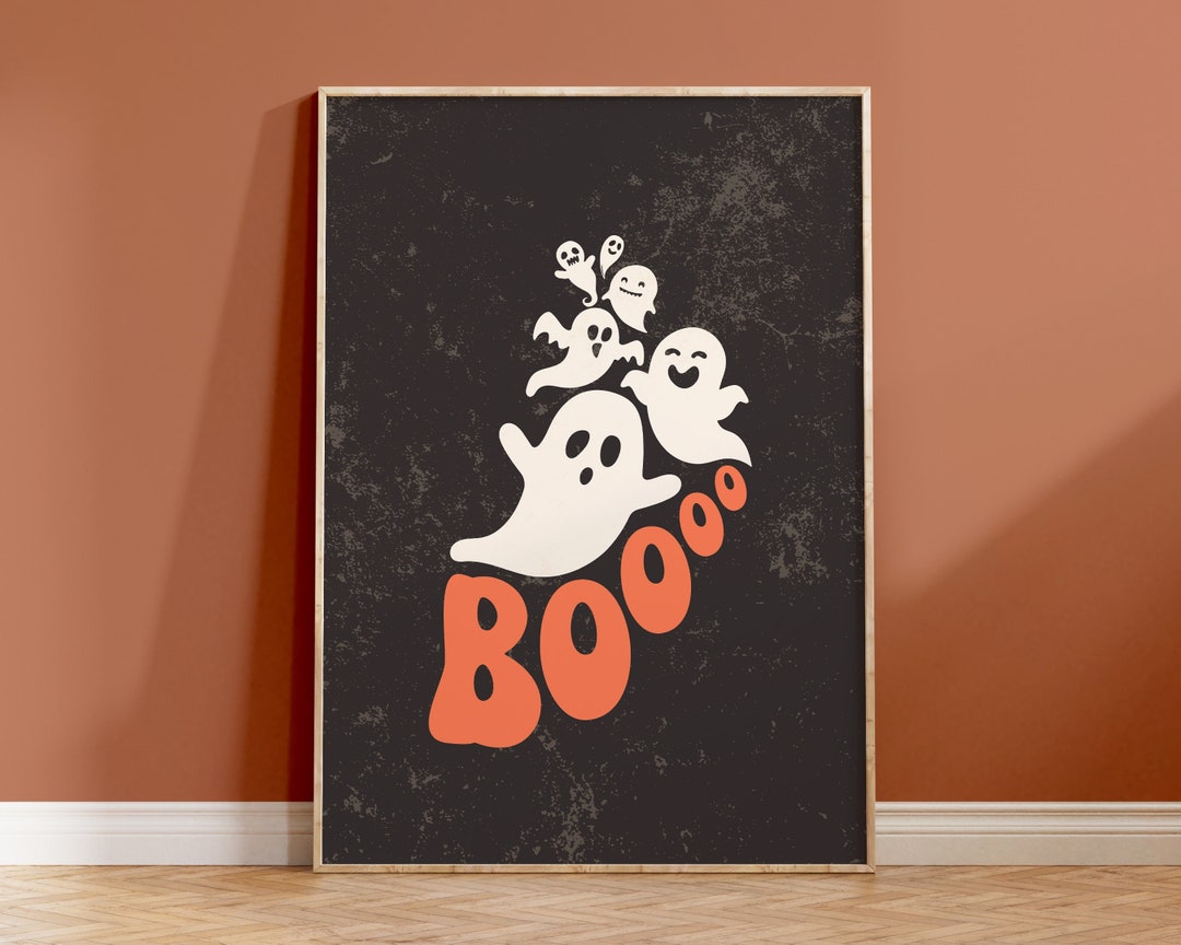 Ghost Halloween Prints | Ghost Prints | Trendy Wall Art | Halloween ...