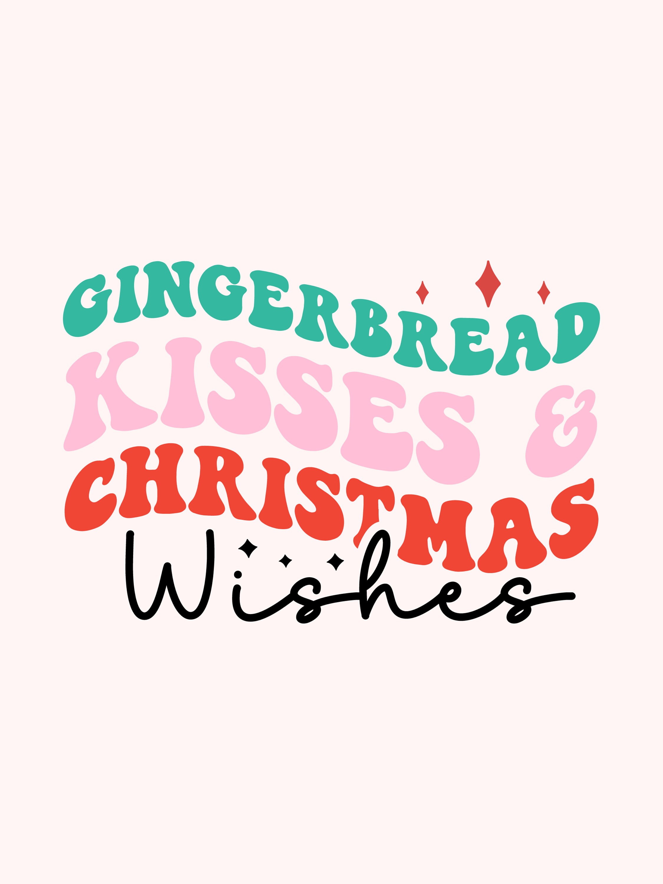 Retro Christmas Prints Set of 6, Christmas Gallery Wall Art, Pink ...