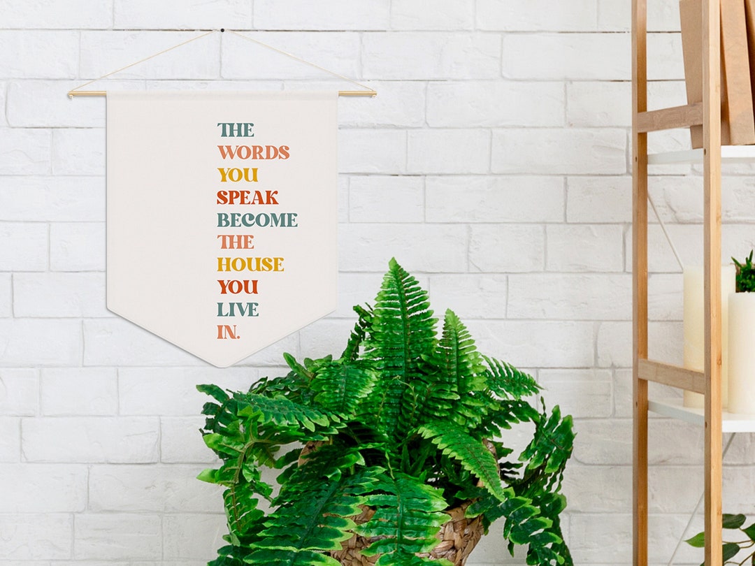 Manifestation Pennant Flag Wall Banner, Positive Affirmations ...