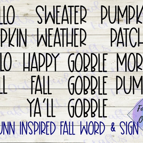 Rae Dunn Inspired Fall SVG Bundlethanksgiving Svgsilhouette - Etsy