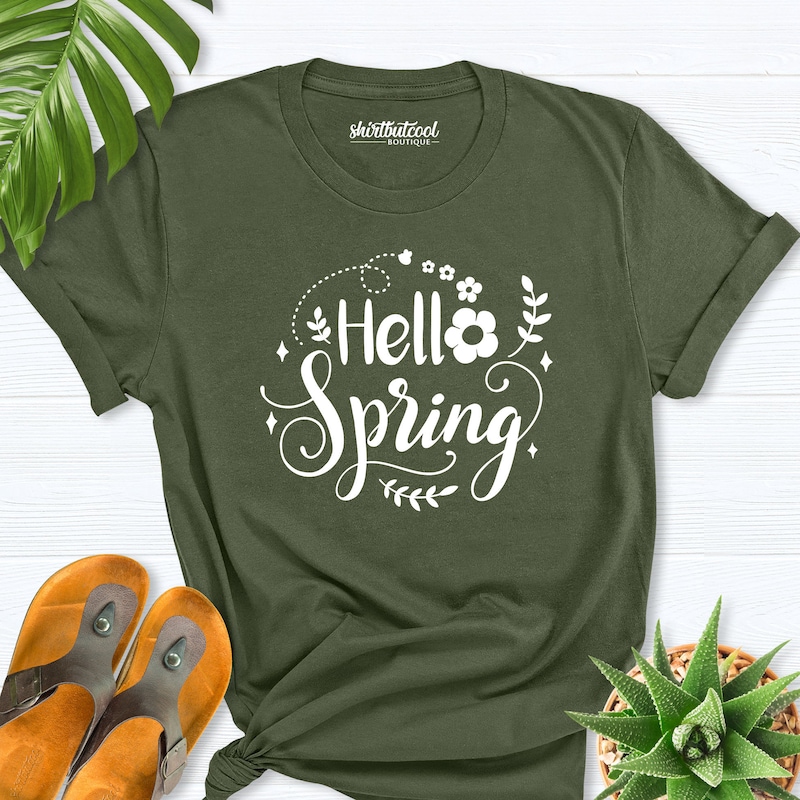 Hello Spring Shirt - Etsy