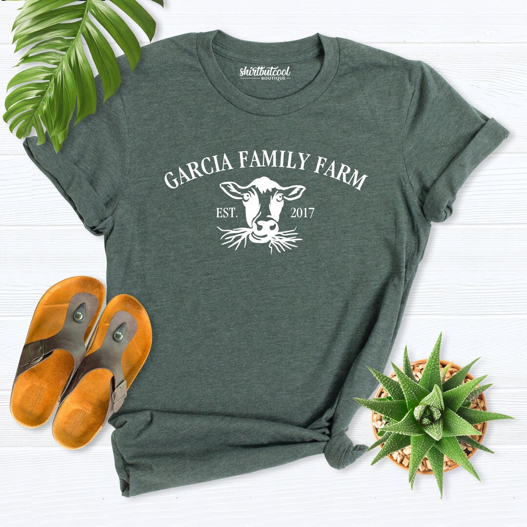 Custom Cow Farm Shirt, Farm Name Shirt, Farmer Shirt, Farm Life Shirt ...
