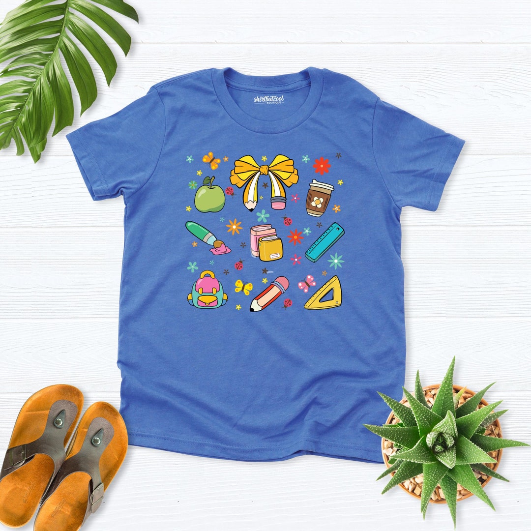 Back to School Girls Shirt Cute, School Stuff Shirt, Girl First Day of ...