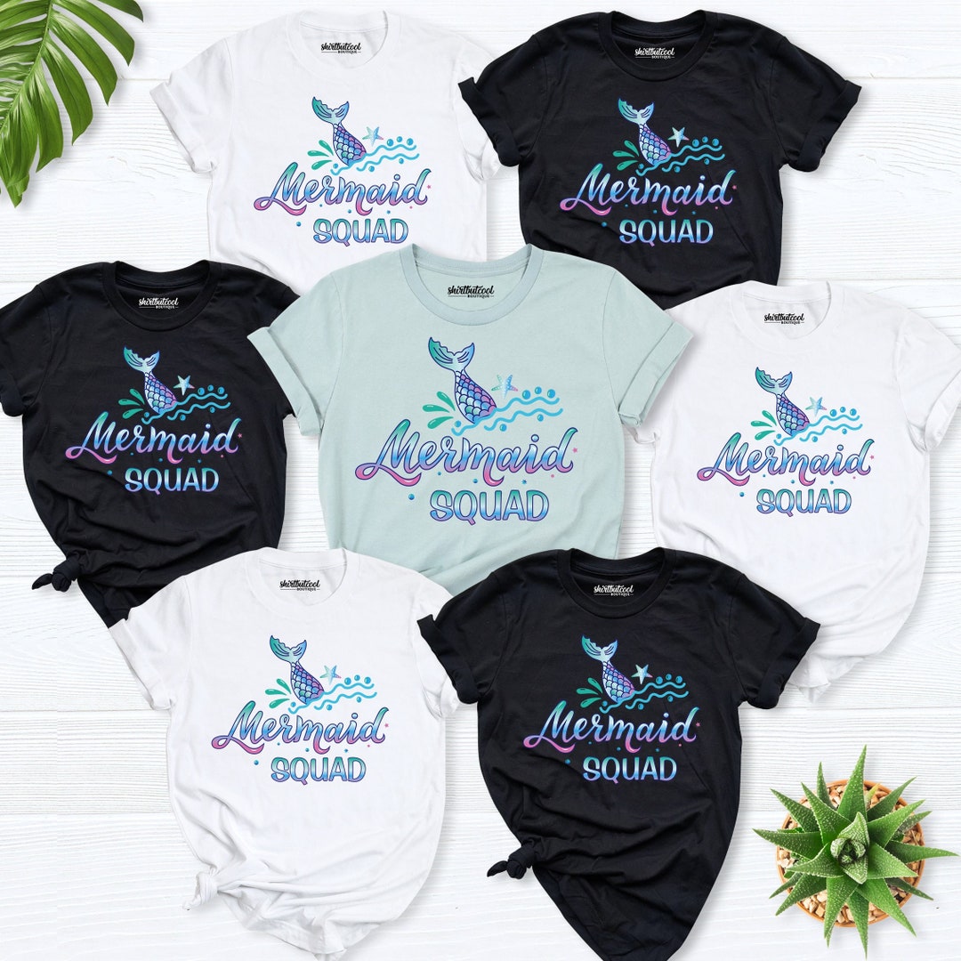 Mermaid Squad Shirt, Mermaid Birthday Crew Shirt, Mermaid Birthday ...