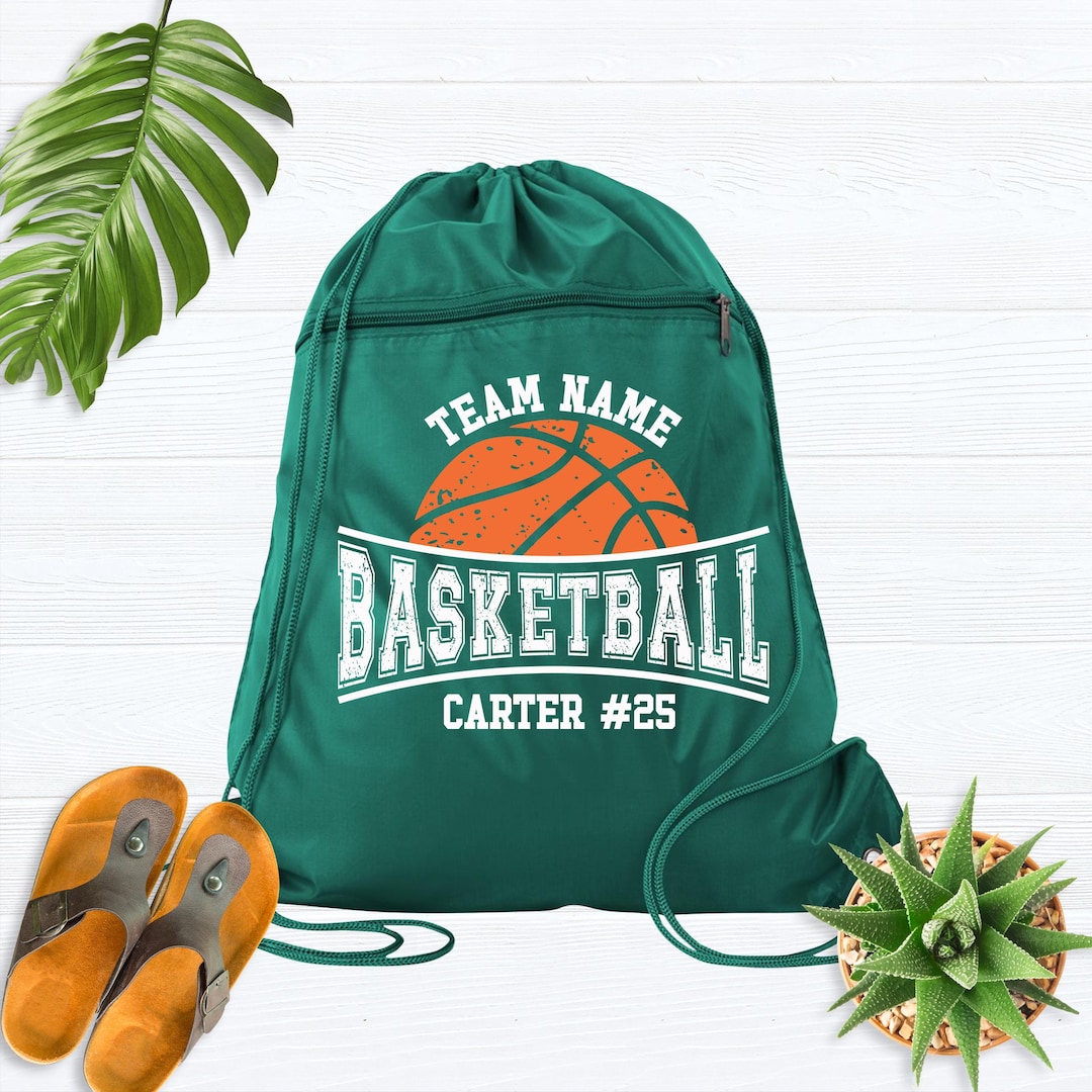 Basketball Team Drawstring Bag Custom Basketball Backpack Kids ...