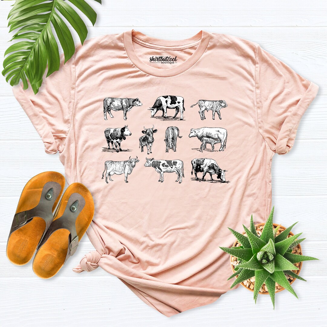 Cows Shirt, Farm Animal Shirt, Country Shirt, Western Shirt, Bull Shirt ...