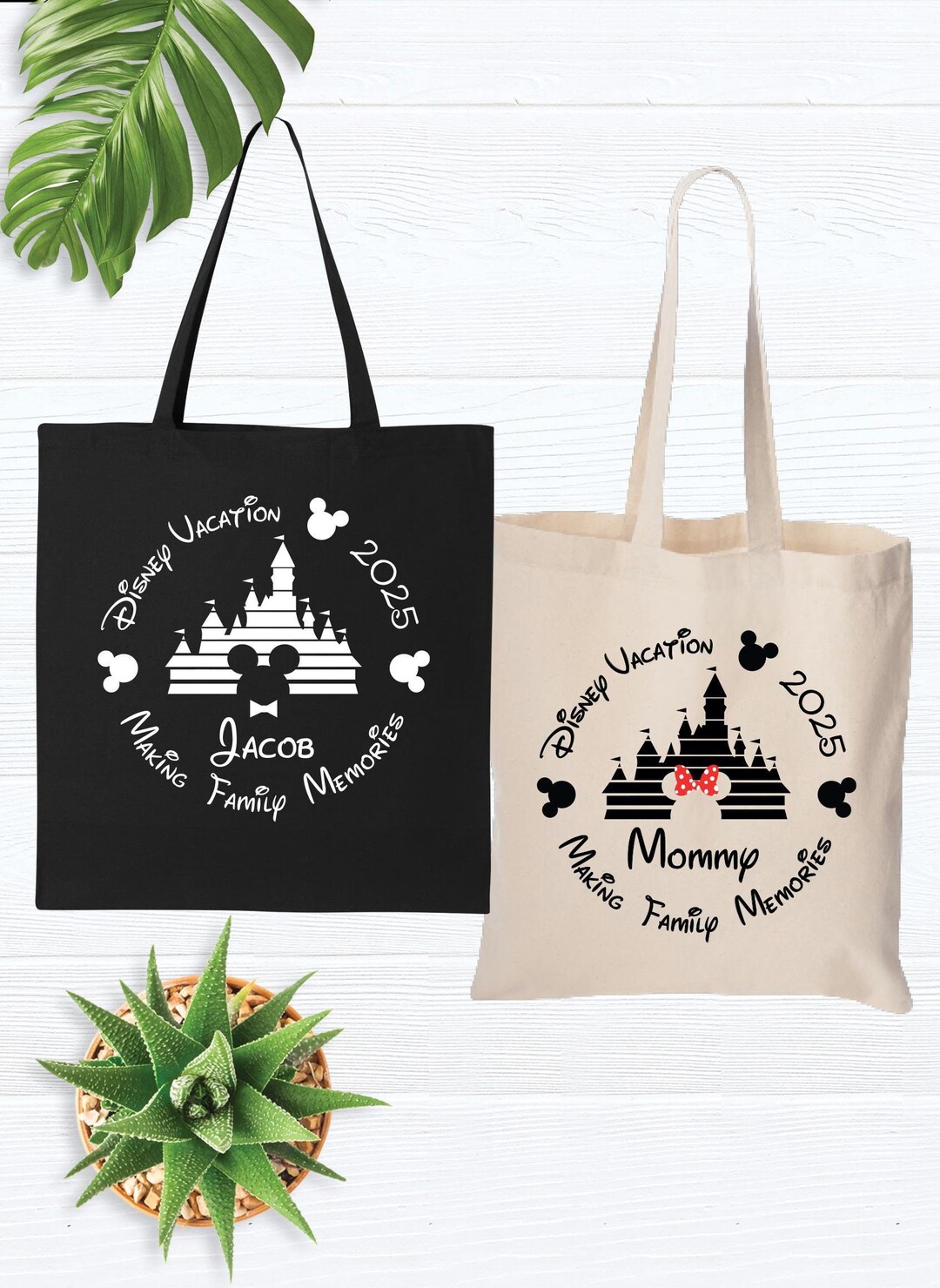 Custom Disney Castle Tote Bag, Disney Family Trip Tote Bag, Disney ...