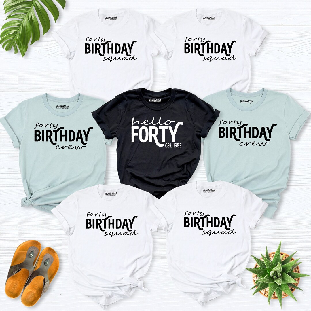 Personalized Birthday Shirt, 40 Birthday Party Shirt, Birthday Crew ...