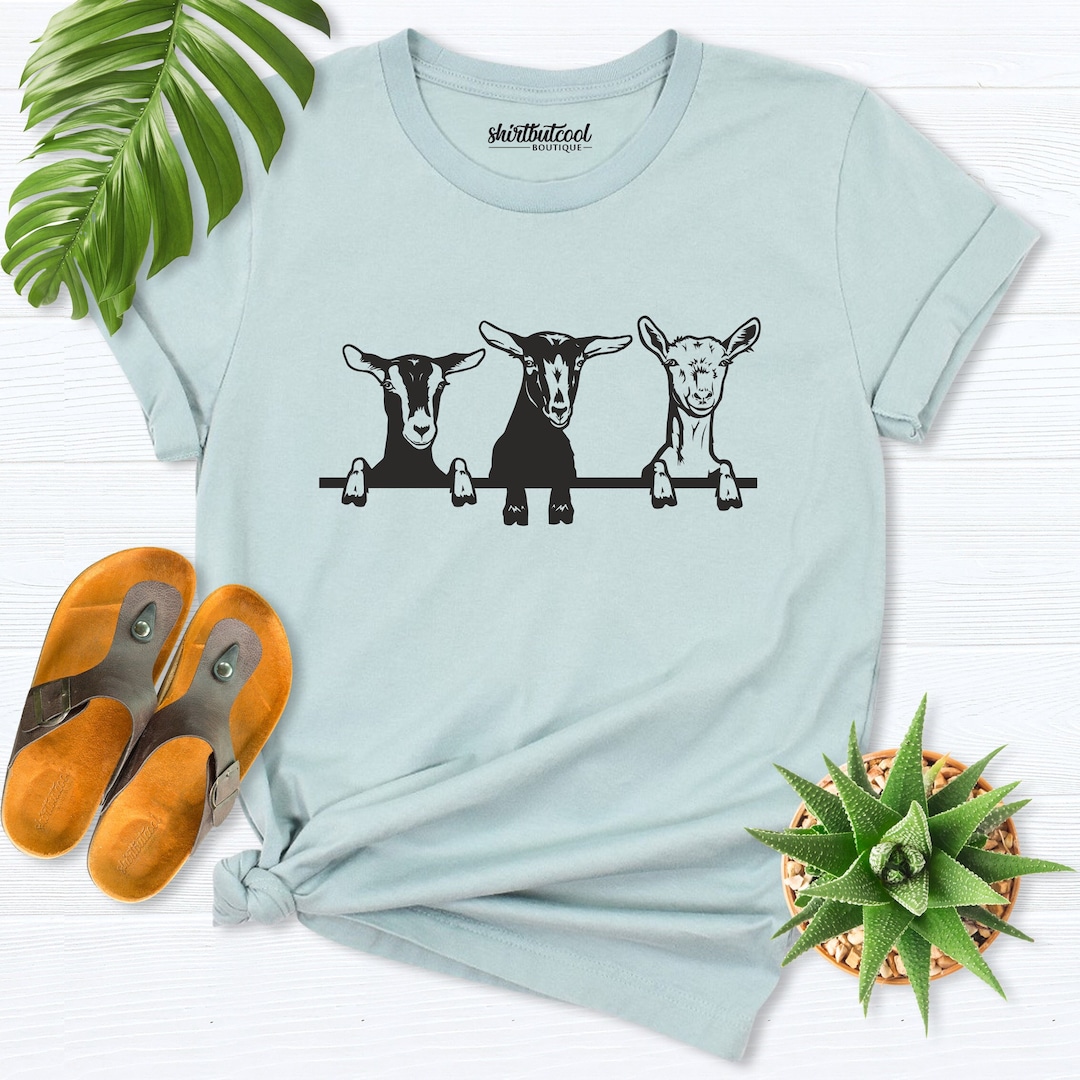 Cute Goats Shirt, Funny Goat Kid Shirt, Goats Tshirt, Farm Animal Shirt ...