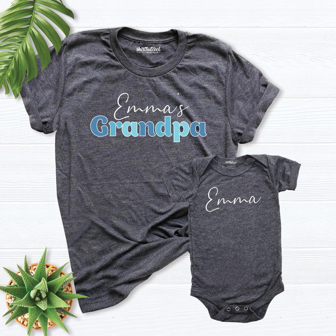 Custom Grandpa Shirt Fathers Day Matching Grandpa and Grandkids Outfit ...