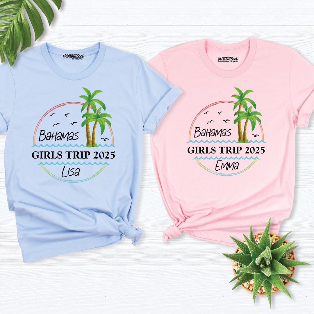 Girls Trip Shirt 2025, Girls Beach Trip Shirt, Custom Girls Trip Shirt, Girls Weekend Shirts ...