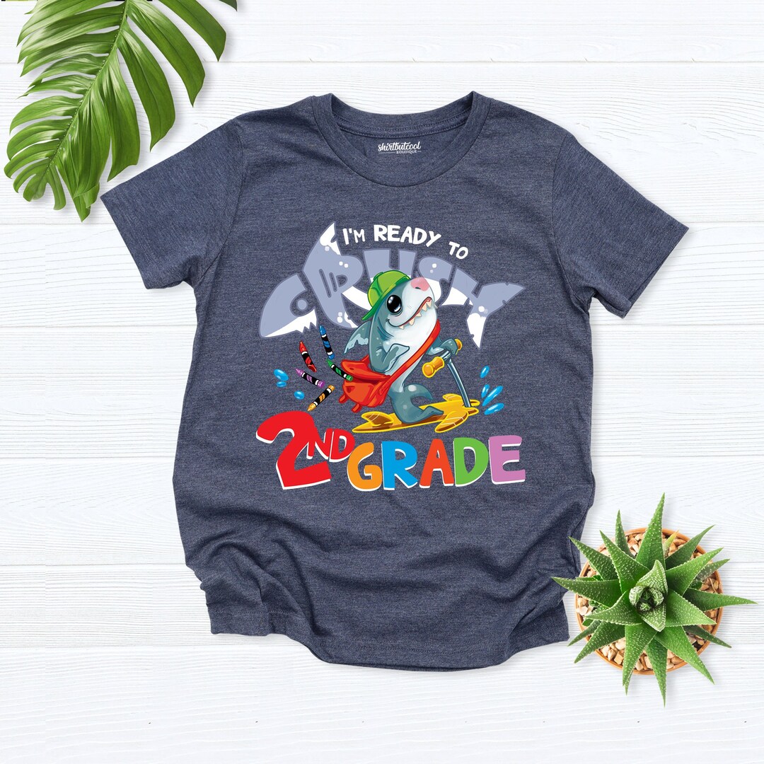 Shark 2nd Grade Shirt Boy Back to School Shirt 2nd Grade - Etsy