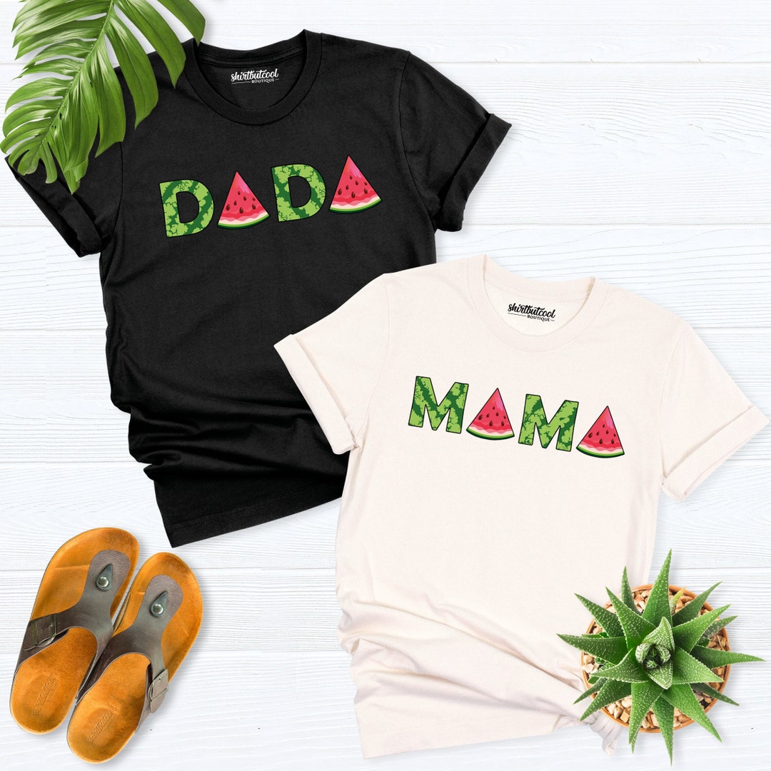 Watermelon Mama Shirt, Funny Summer Fruit Tees, Watermelon Dada Shirt ...