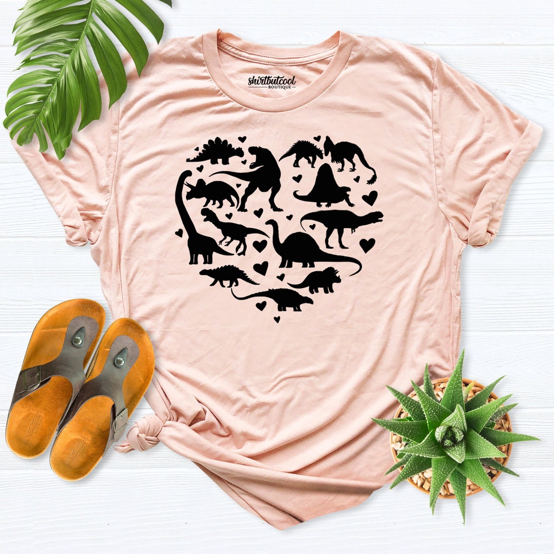 Dinosaur Shirt, Heart of Dinosaurs Tee, Mothers Day Gift Shirt ...