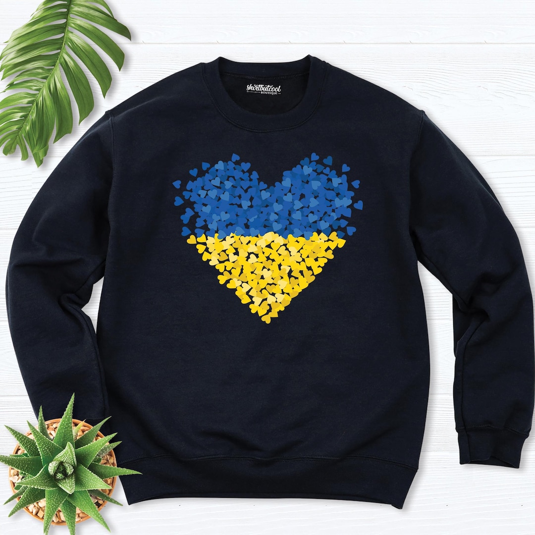 Ukraine Heart Sweatshirt, Ukraine Flag Hoodie, Ukrainian Sweatshirt ...