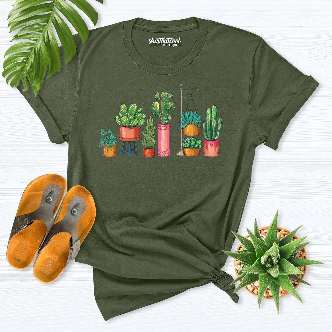 Cactus Women Shirt,cactus Tees, Plant Lady Shirt, Gardening Shirt, Plant Mom Gift Shirt, Cactus ...