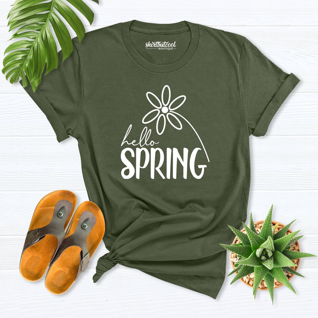 Hello Spring Shirt, Spring Shirt for Women, Spring Gift, Spring Tshirt ...