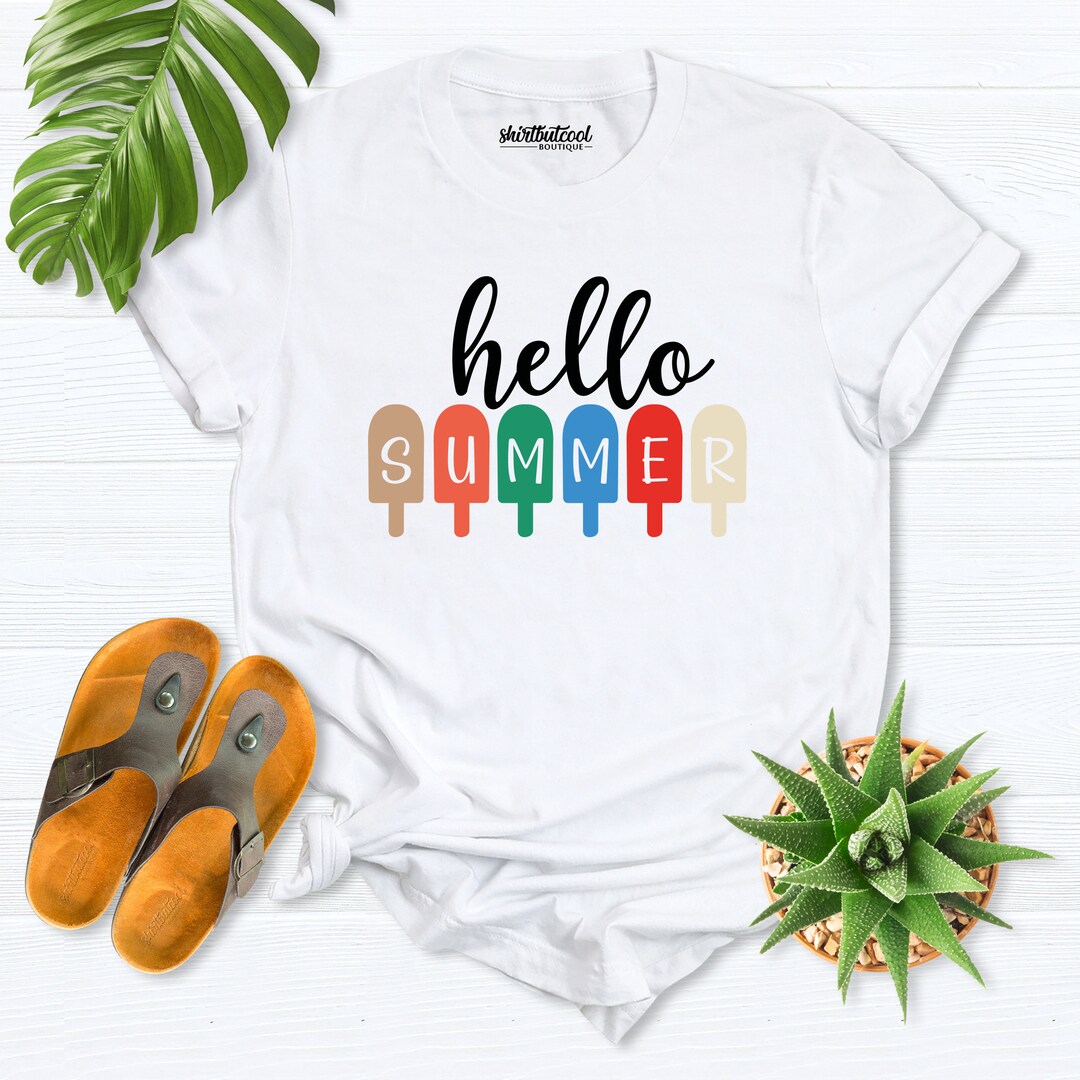 Hello Summer Shirt, Popsicle Shirt, Vacation Shirt, Beach Vacation ...
