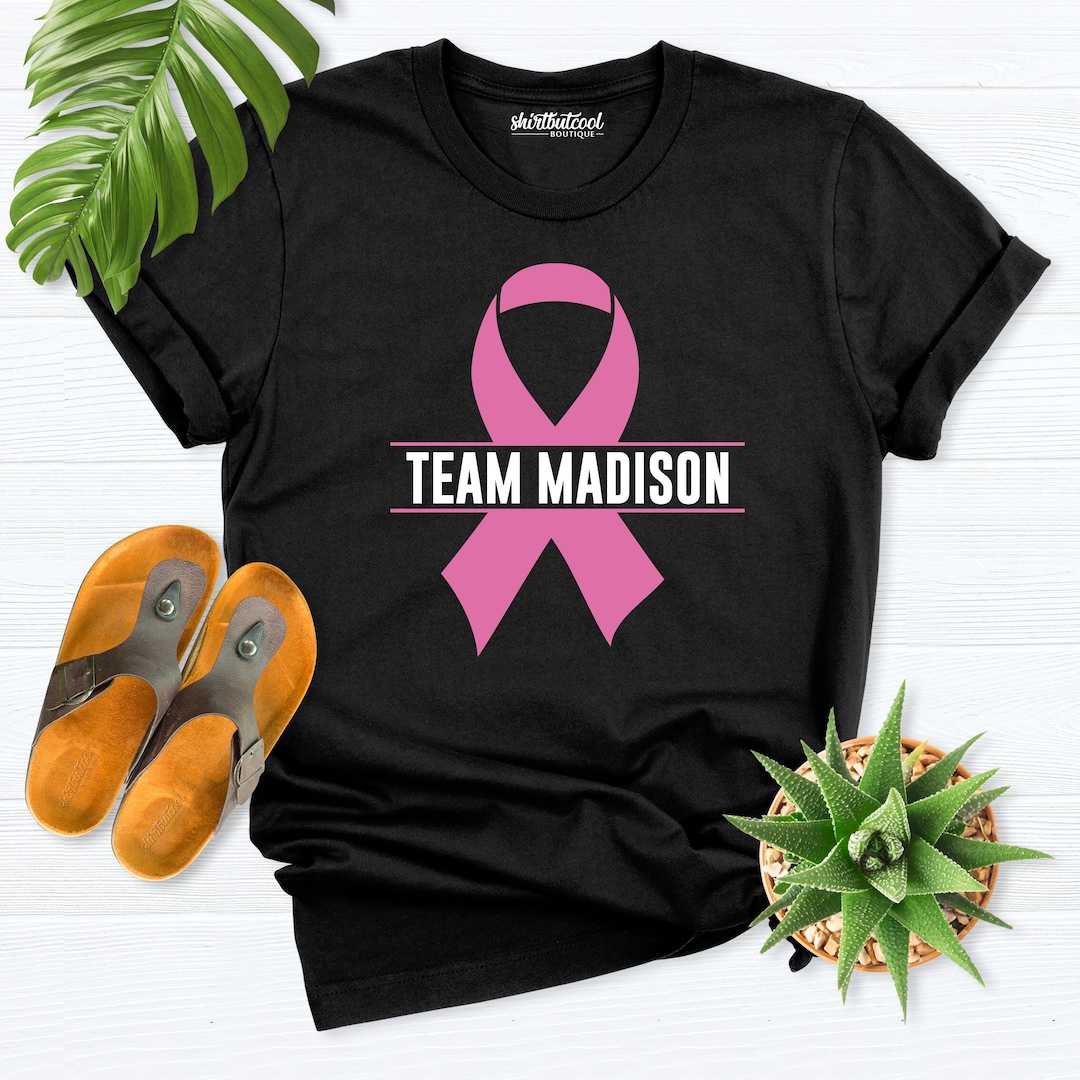 Custom Breast Cancer Support Team Shirt, Breast Cancer Family Shirt ...