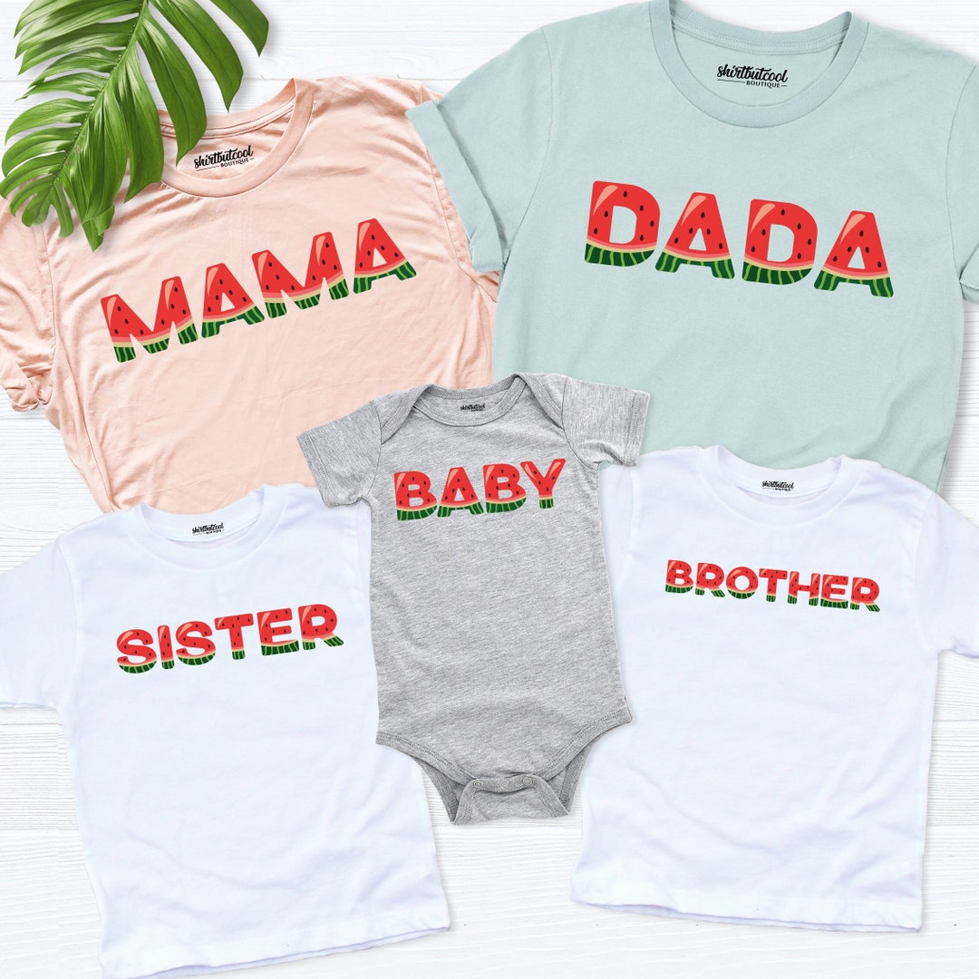 Watermelon Mom and Dad Shirts, Watermelon Baby Shower Party Shirt ...