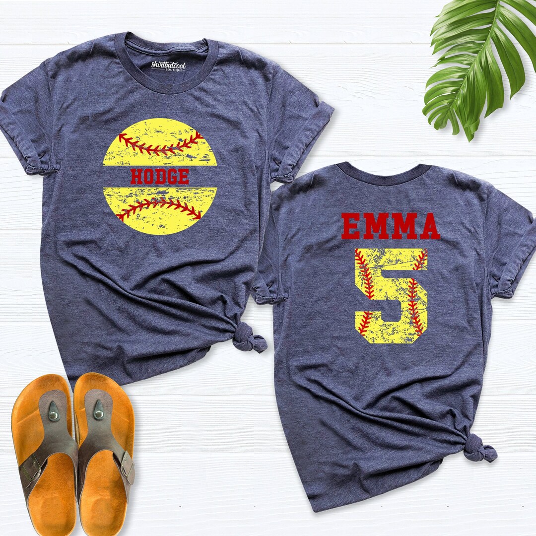 Custom Softball Shirt With Number and Name,softball Team Shirt ...