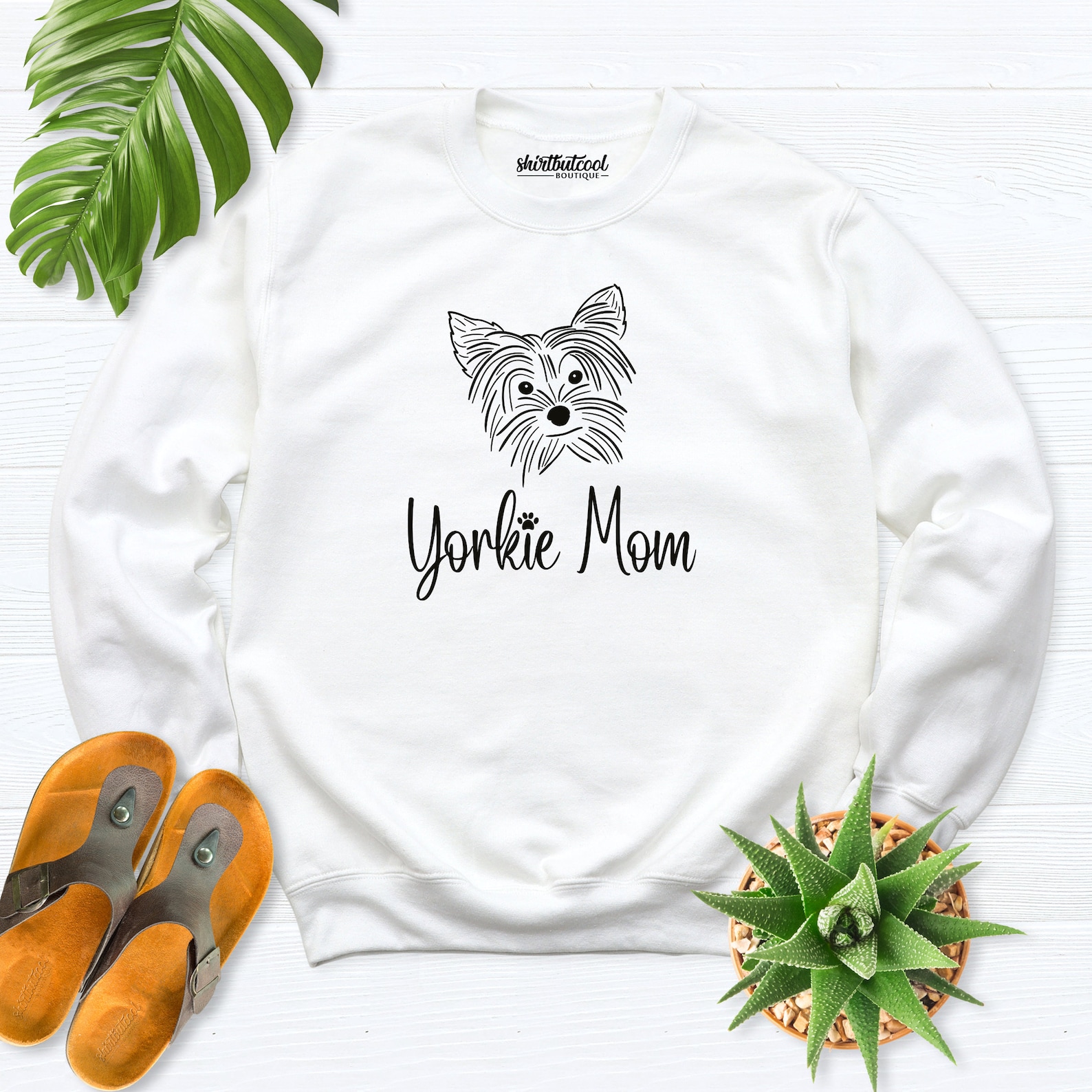 Yorkie Mom Sweatshirt Yorkshire Terrier Shirt Yorkie Dog - Etsy