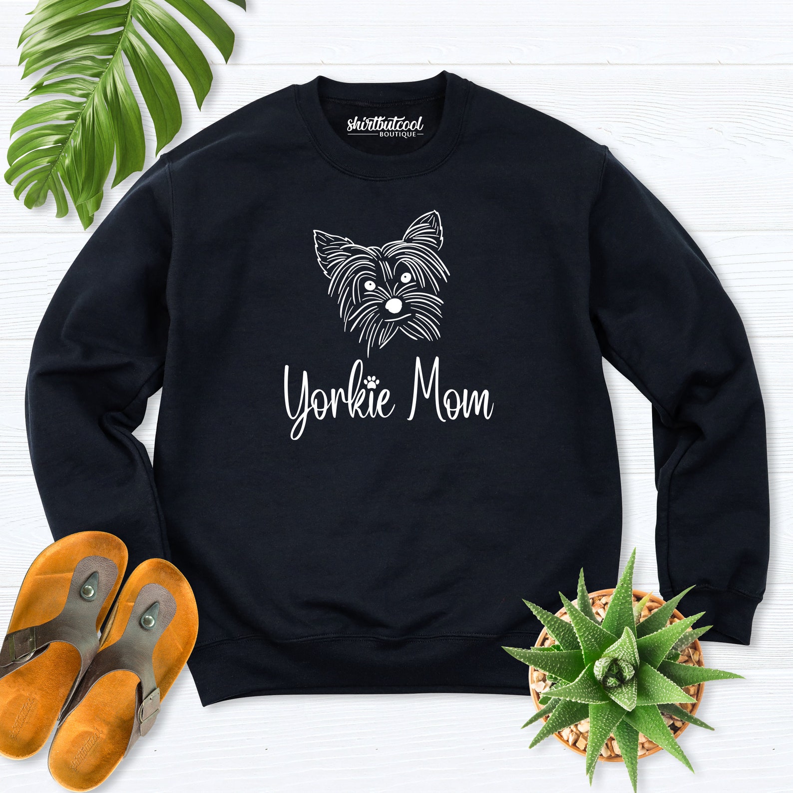 Yorkie Mom Sweatshirt Yorkshire Terrier Shirt Yorkie Dog - Etsy