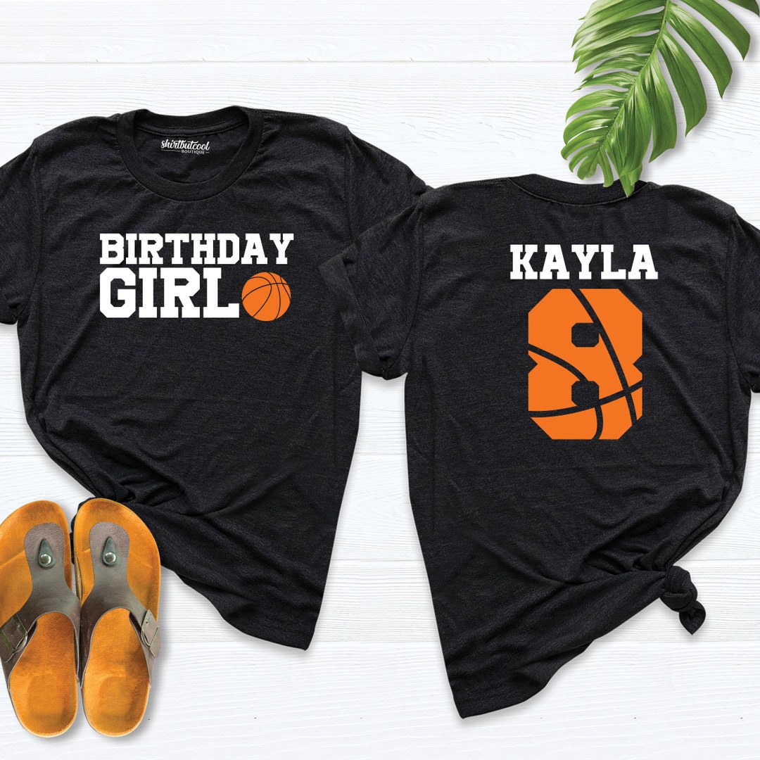 Girl Birthday Basketball Shirts, Birthday Party Shirt, Personalized ...